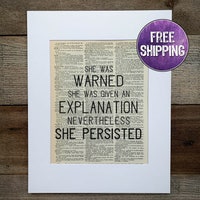 Nevertheless She Persisted Tile Feminist Women's March Feminist Quote ...