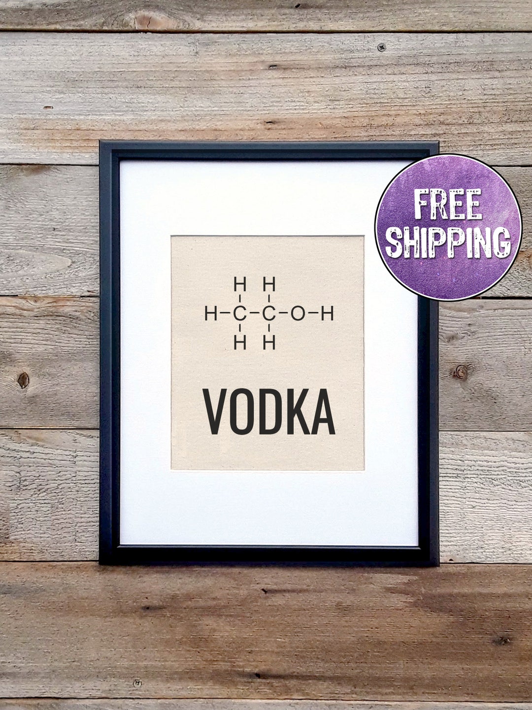 Vodka Molecule Art Print on Canvas - Vodka Gift for Vodka Drinker ...