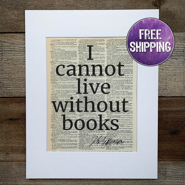 I Cannot Live Without Books - Etsy