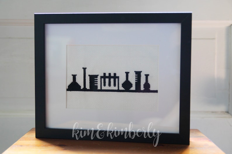 Chemistry Lab Cross Stitch PATTERN ONLY DIY Science Gift | Etsy