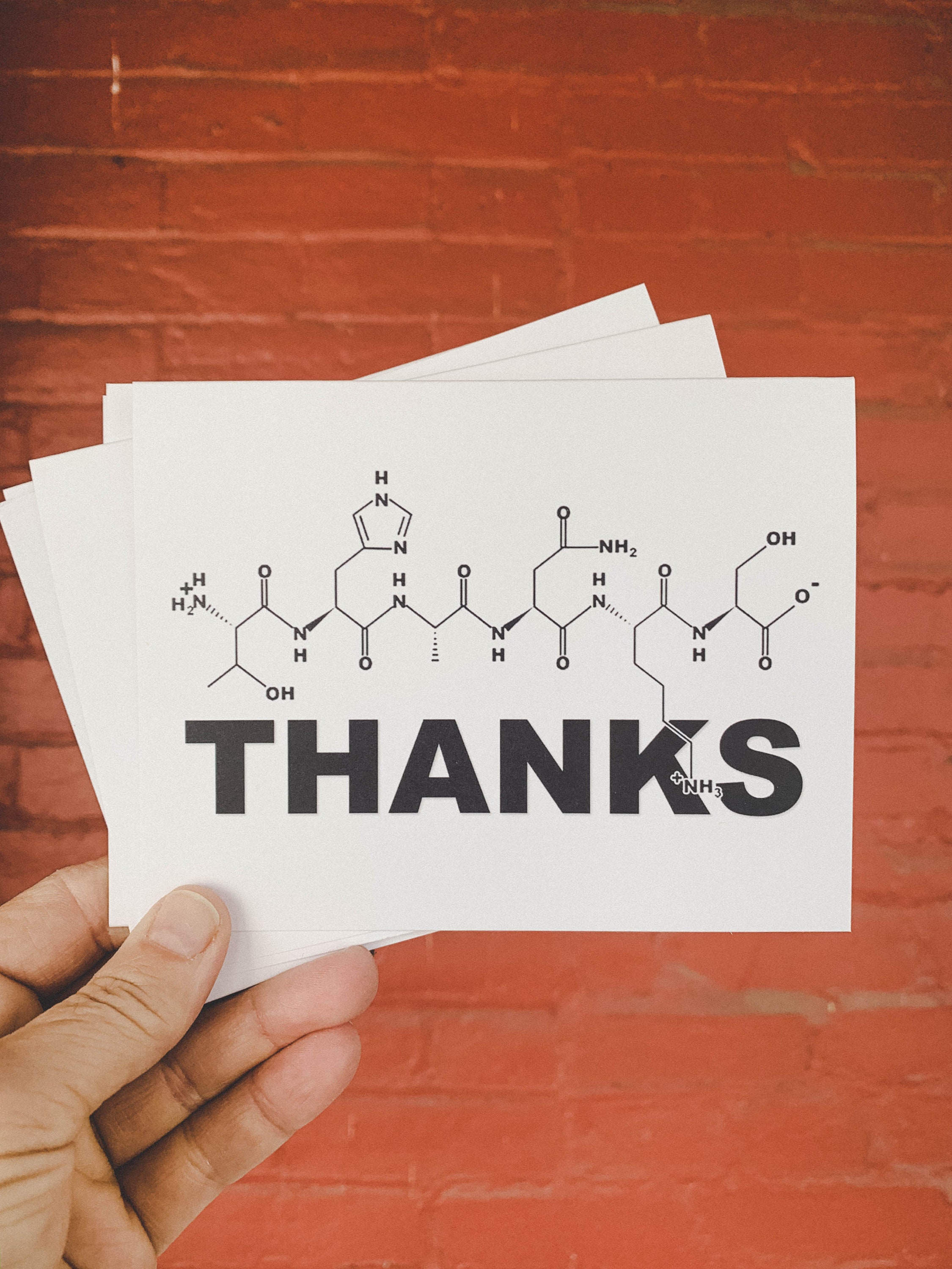Amino Acid Thank You Cards Thank You Cards Pack Science | Etsy