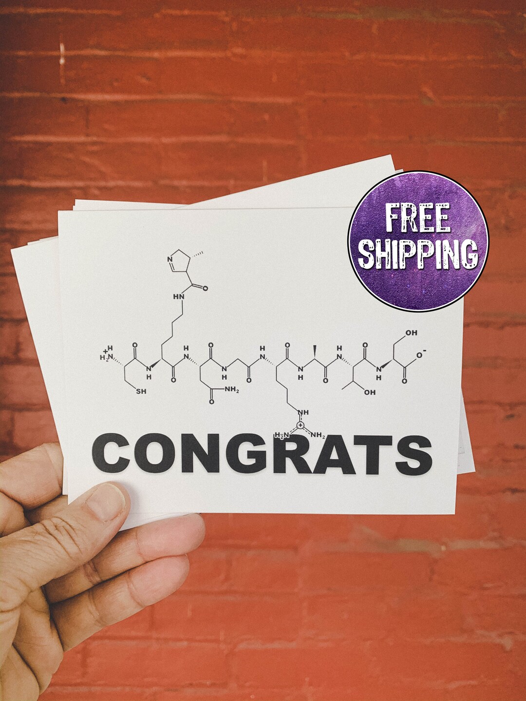 Amino Acid Congratulations Cards, Unique Science Themed Congratulations ...