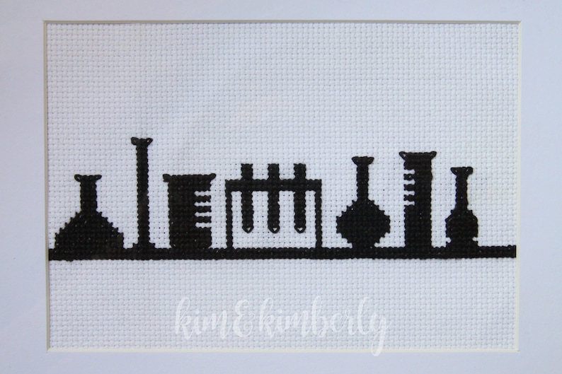 Chemistry Lab Cross Stitch PATTERN ONLY DIY Science Gift | Etsy