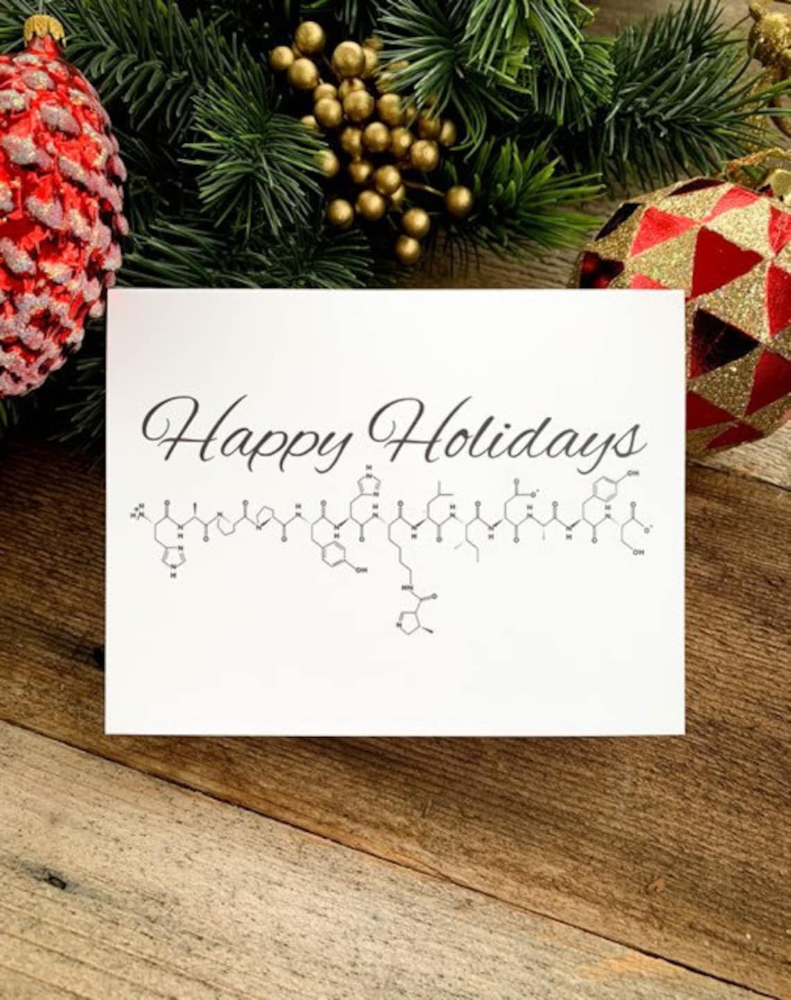 Set of 5 Science Themed Holiday Cards Science Holiday Cards - Etsy