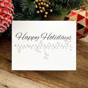 Set of 5 Science Themed Holiday Cards, Science Holiday Cards, Science ...