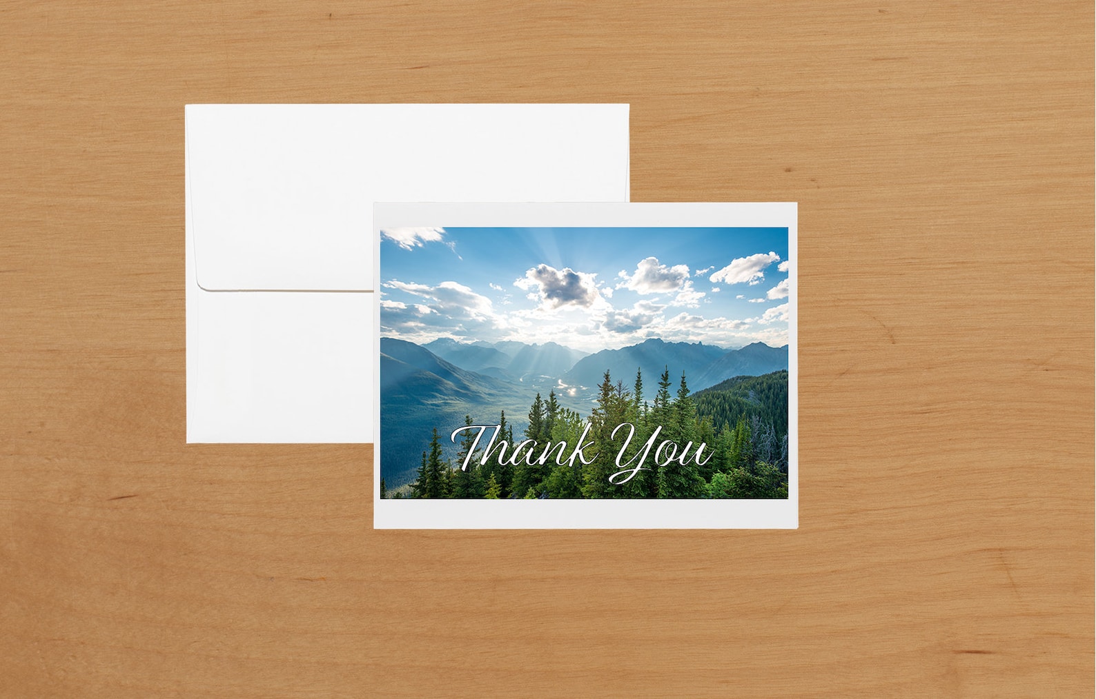 Set of 10 Photo Thank You Cards: Clouds Over Valley - Etsy