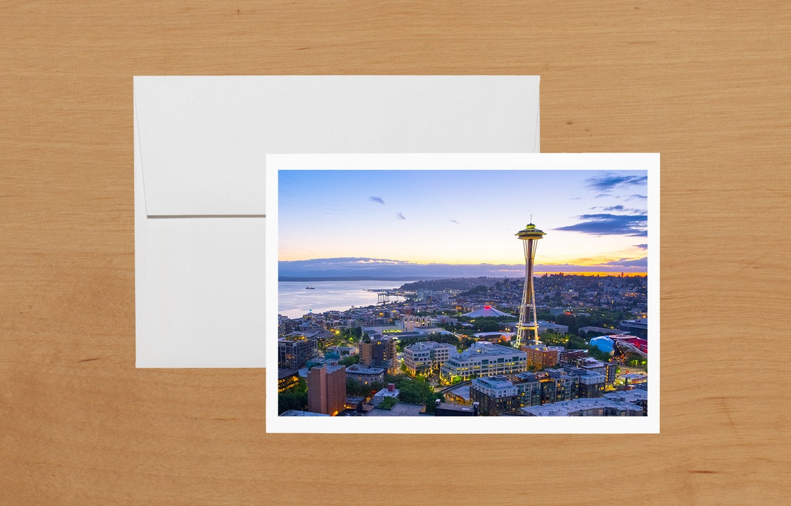 Seattle: Landscape Photo Greeting Card - Etsy
