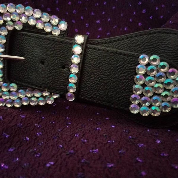 Rhinestone Belt - Etsy