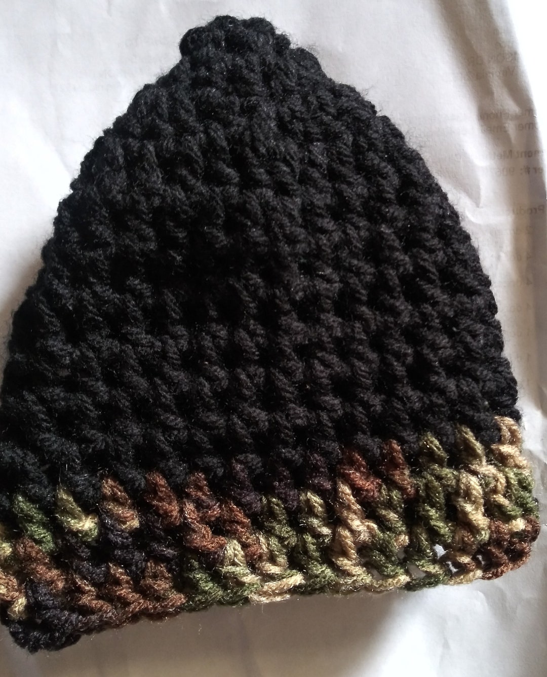 Black & Camo Hat - Etsy
