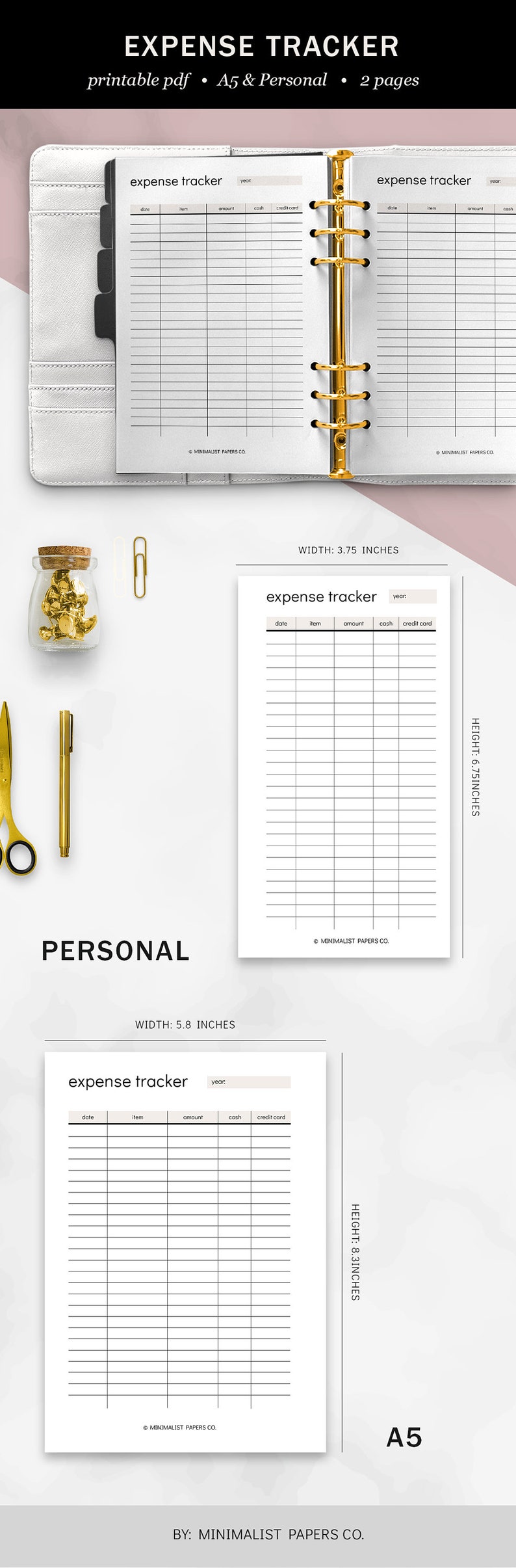 Expenses and Budget Tracker Spending and Budget Tracker - Etsy