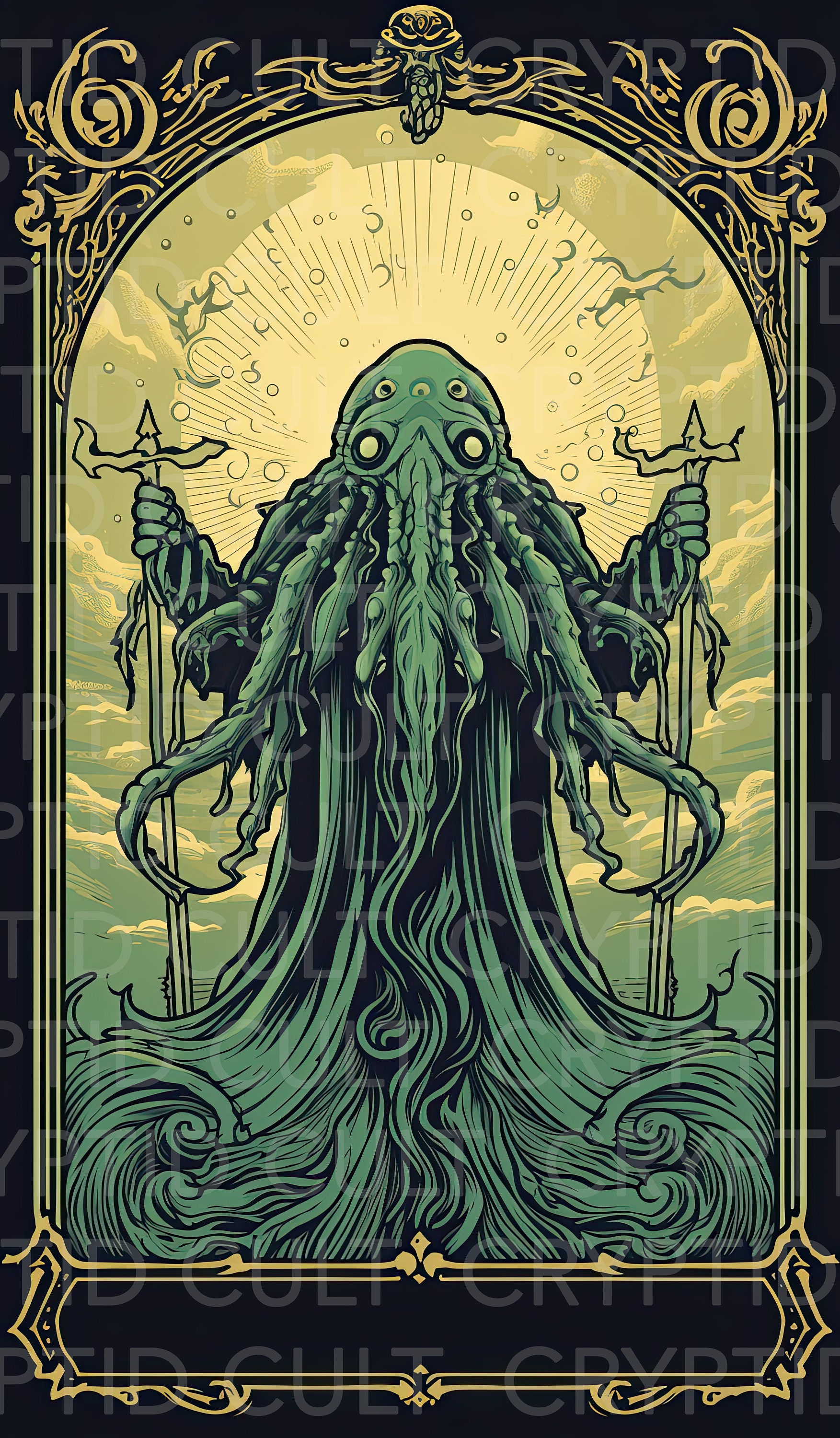 11 Cthulhu Printable Tarot Cards Eldritch Tarot Printable Tarot ...