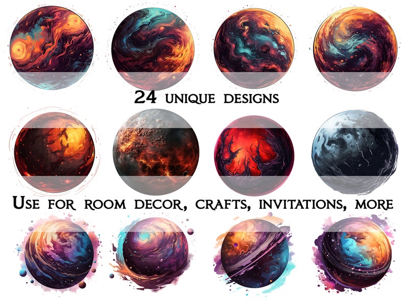 24 Planet Clipart Pngs, Space Clipart, Outer Space, Galaxy, Planets ...