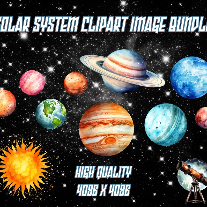 Planet Clipart - Etsy