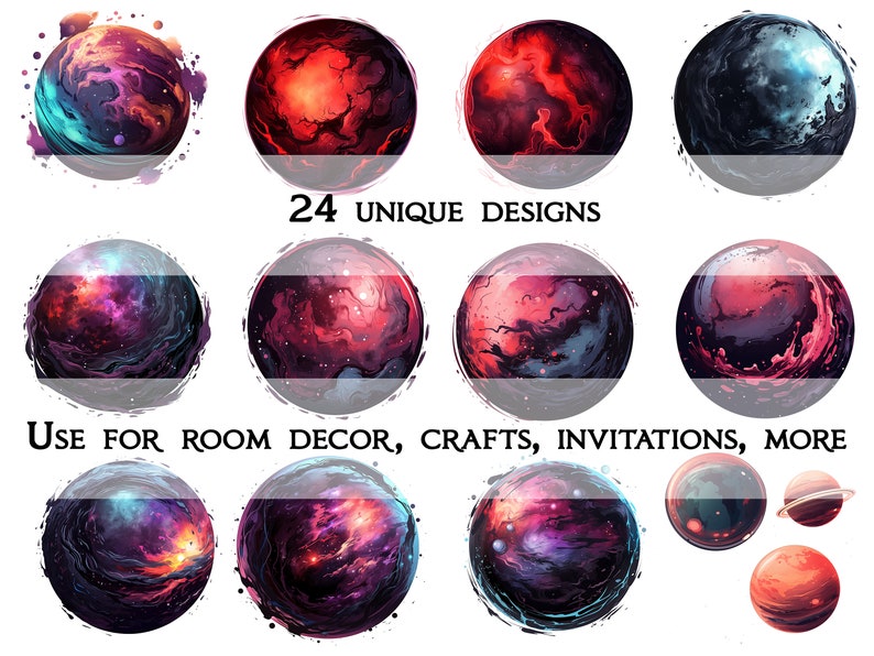 24 Planet Clipart Pngs, Space Clipart, Outer Space, Galaxy, Planets ...