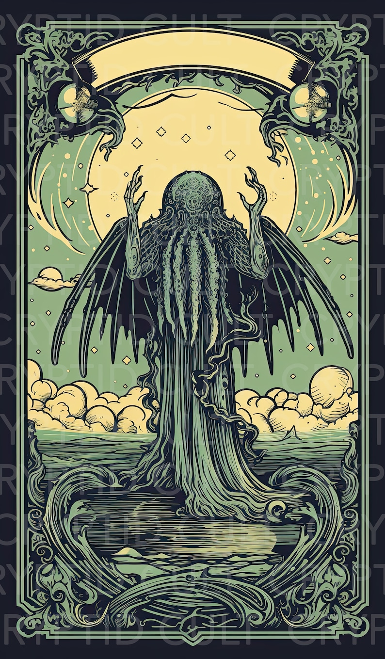 11 Cthulhu Printable Tarot Cards Eldritch Tarot Printable Tarot ...