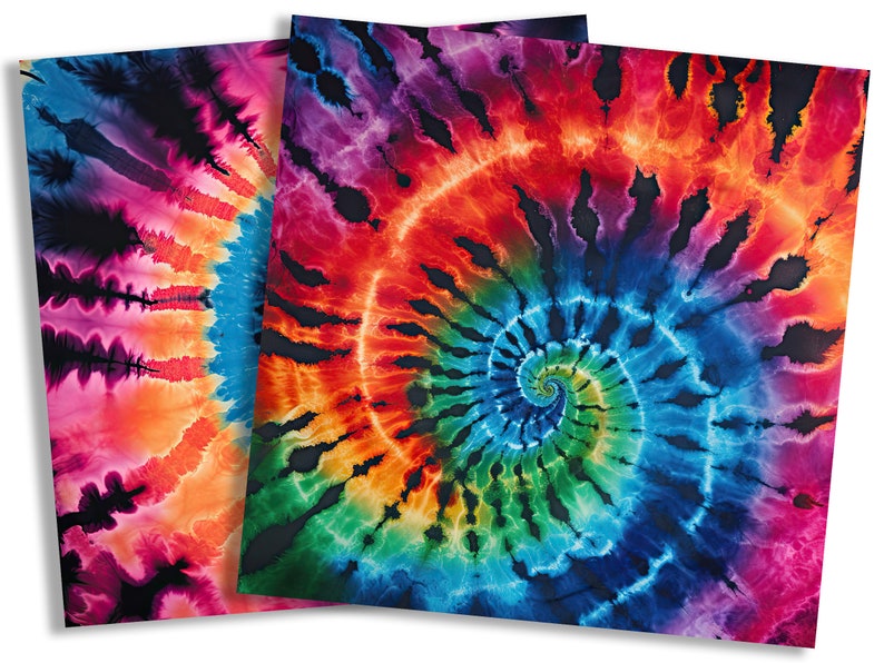 50 Tie Dye Printable Paper Sublimation Bundle Scrapbook Supplies ...
