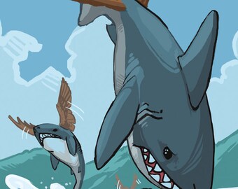 Mtg Shark Token - Etsy