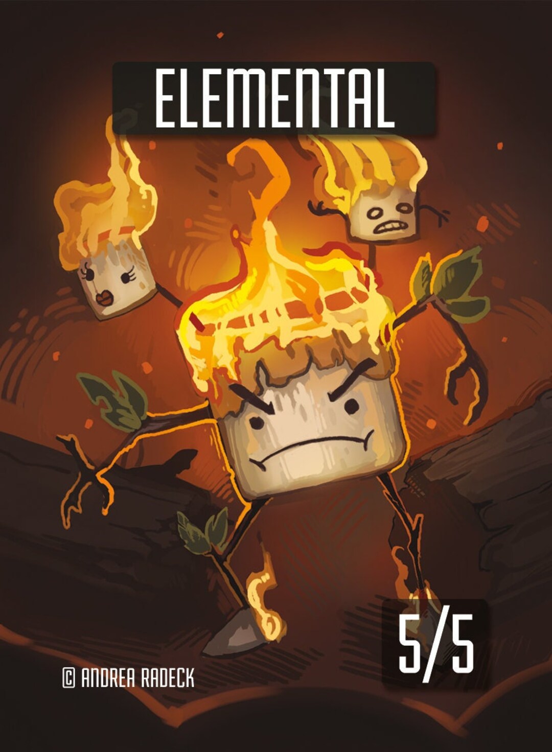 4x - 5/5 Elemental Tokens for Magic the Gathering! - Etsy