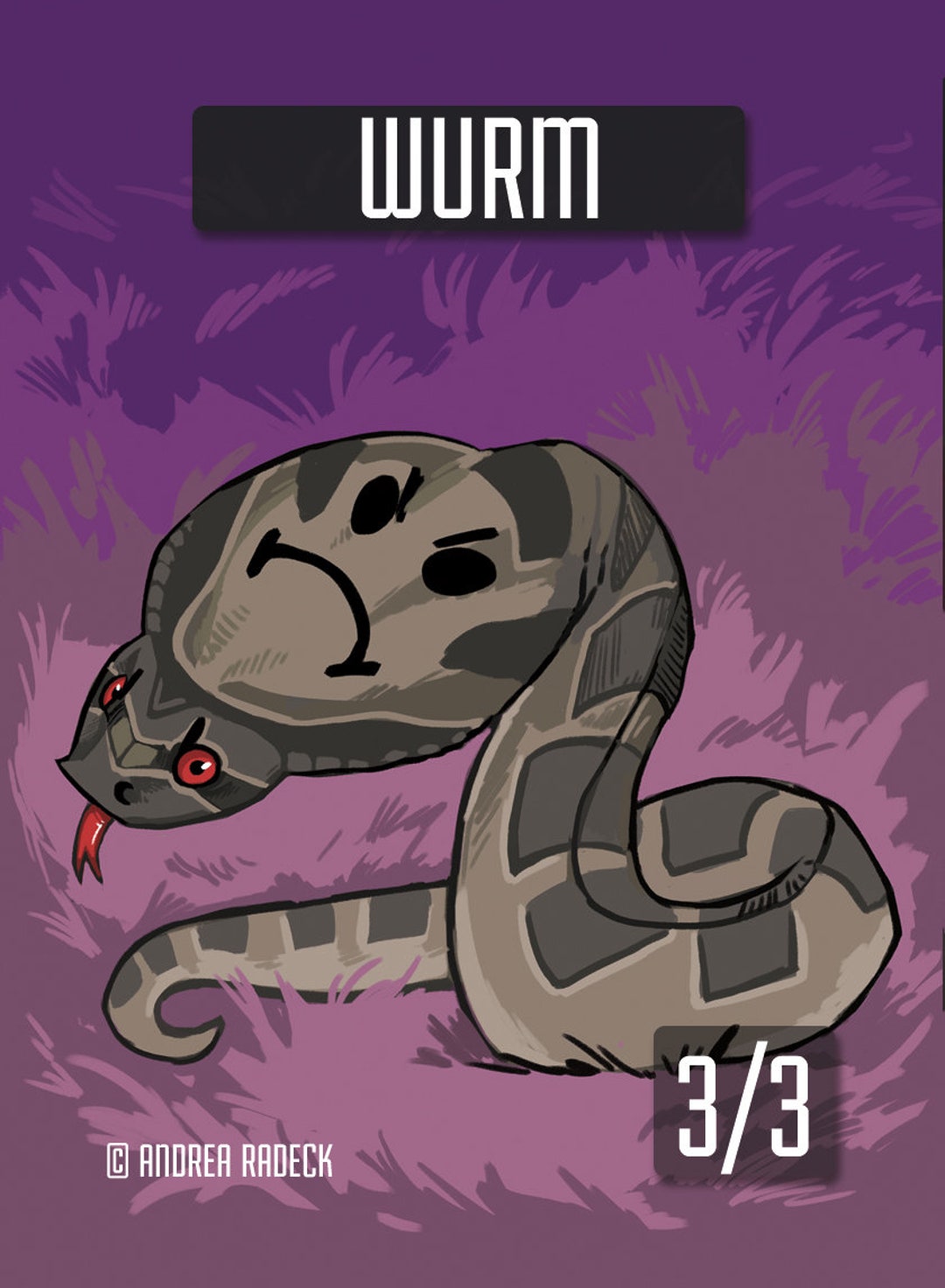 4x - 1/1 Wurm With Deathtouch Token for Magic the Gathering! - Etsy