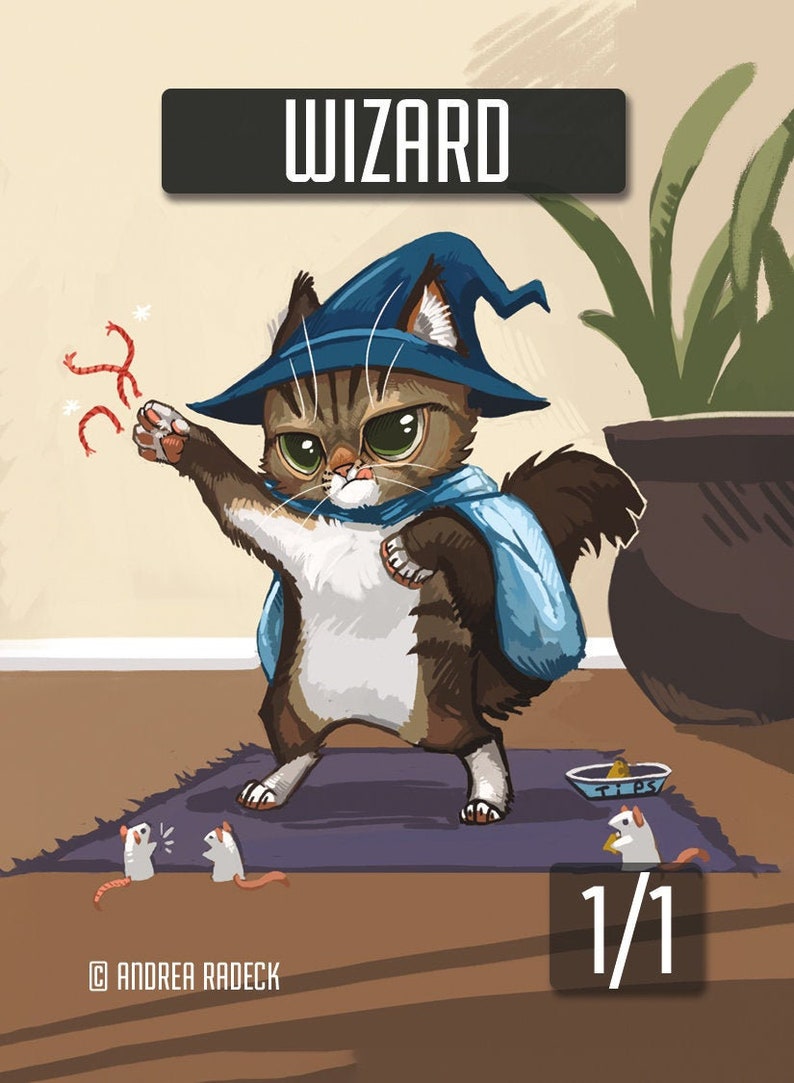 4x 1/1 Wizard Token | Etsy