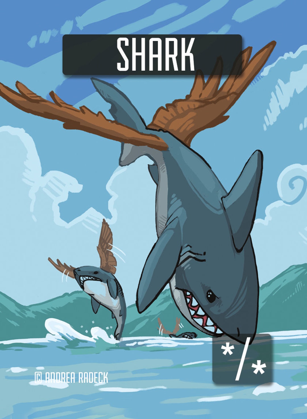 4x - 0/0 Shark Tokens for MTG - Etsy