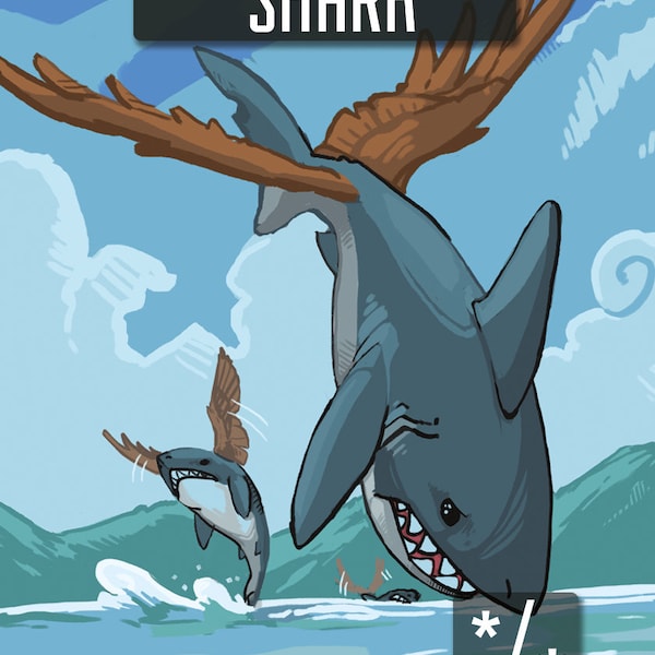 Magic the Gathering Shark Token - Etsy UK