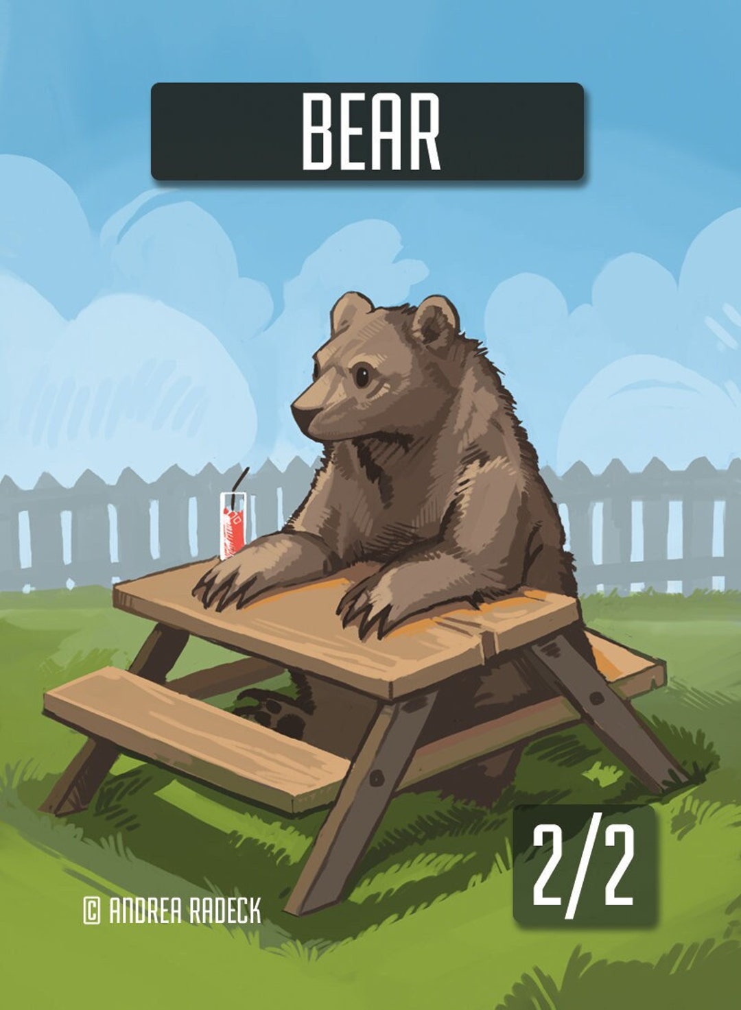 4x 2/2 Bear Tokens for Magic the Gathering - Etsy