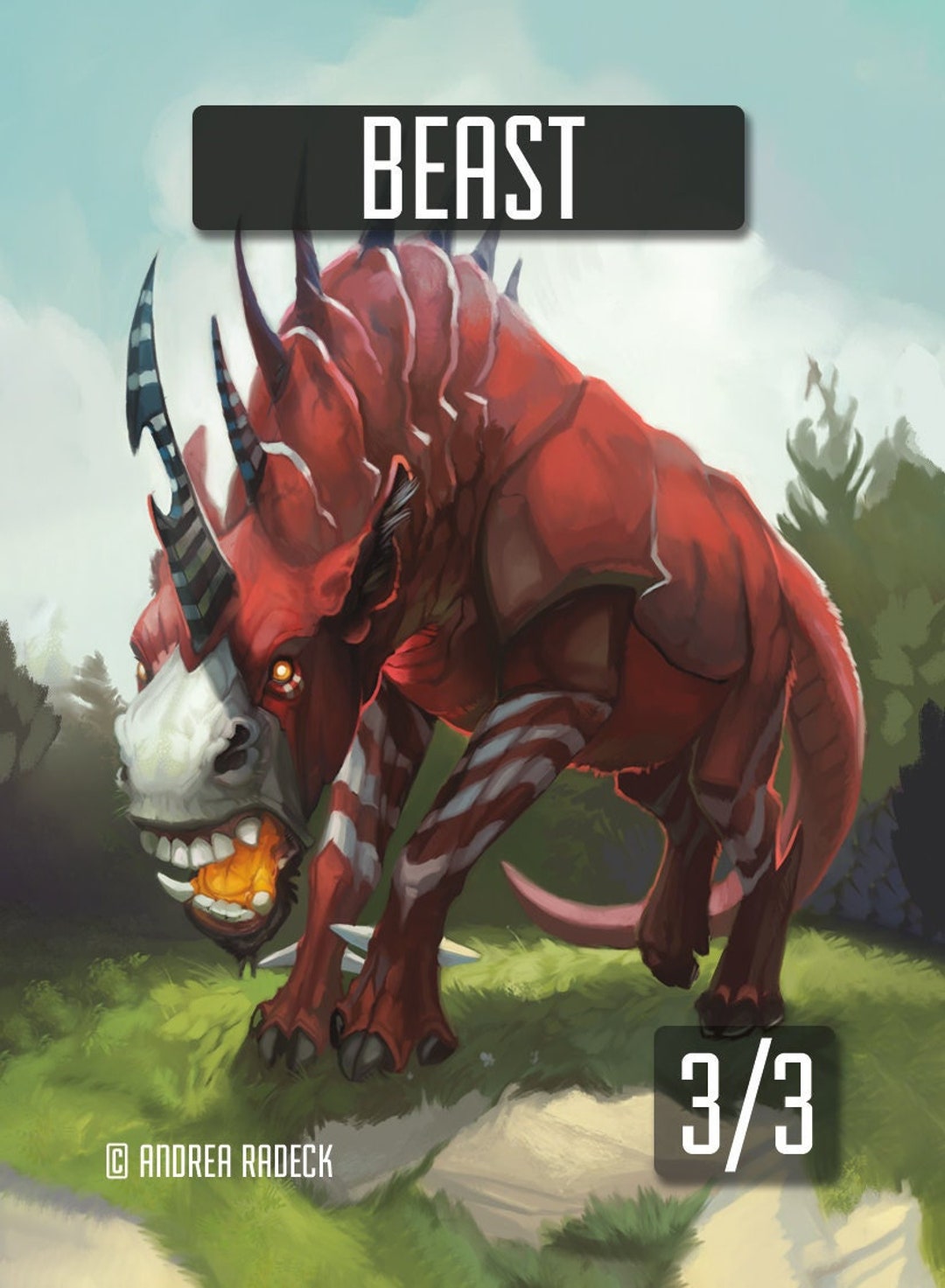 4x - 3/3 Beast Tokens for Magic the Gathering! - Etsy