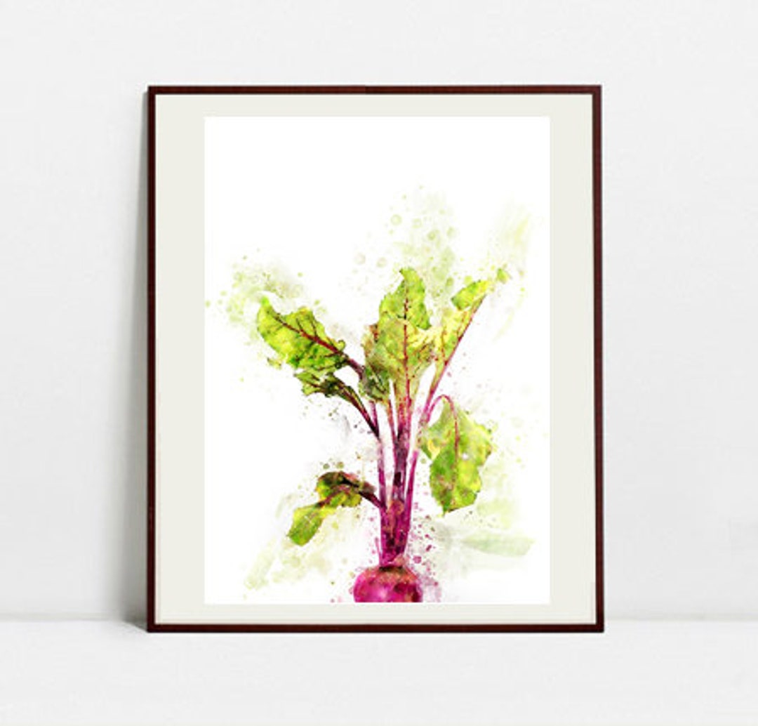 Beetroot Watercolor Art Print, Beetroot Illustration, Kitchen Wall Art ...