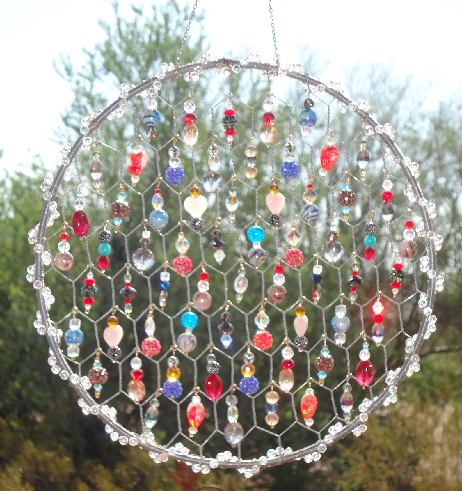 Gorgeous Multicolor Hand Beaded Suncatcher - Etsy