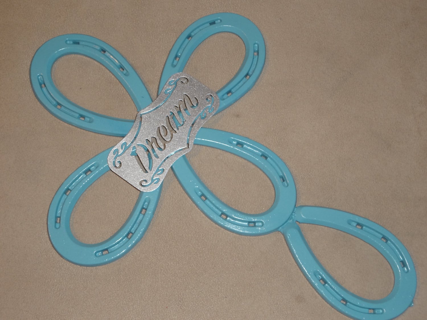 Powder Blue Horseshoe Cross - Etsy