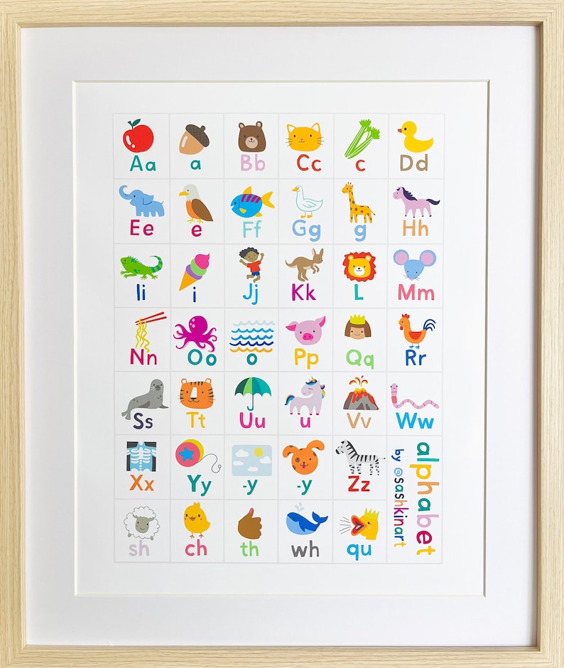 Alphabet Art Print 16x20 - Etsy