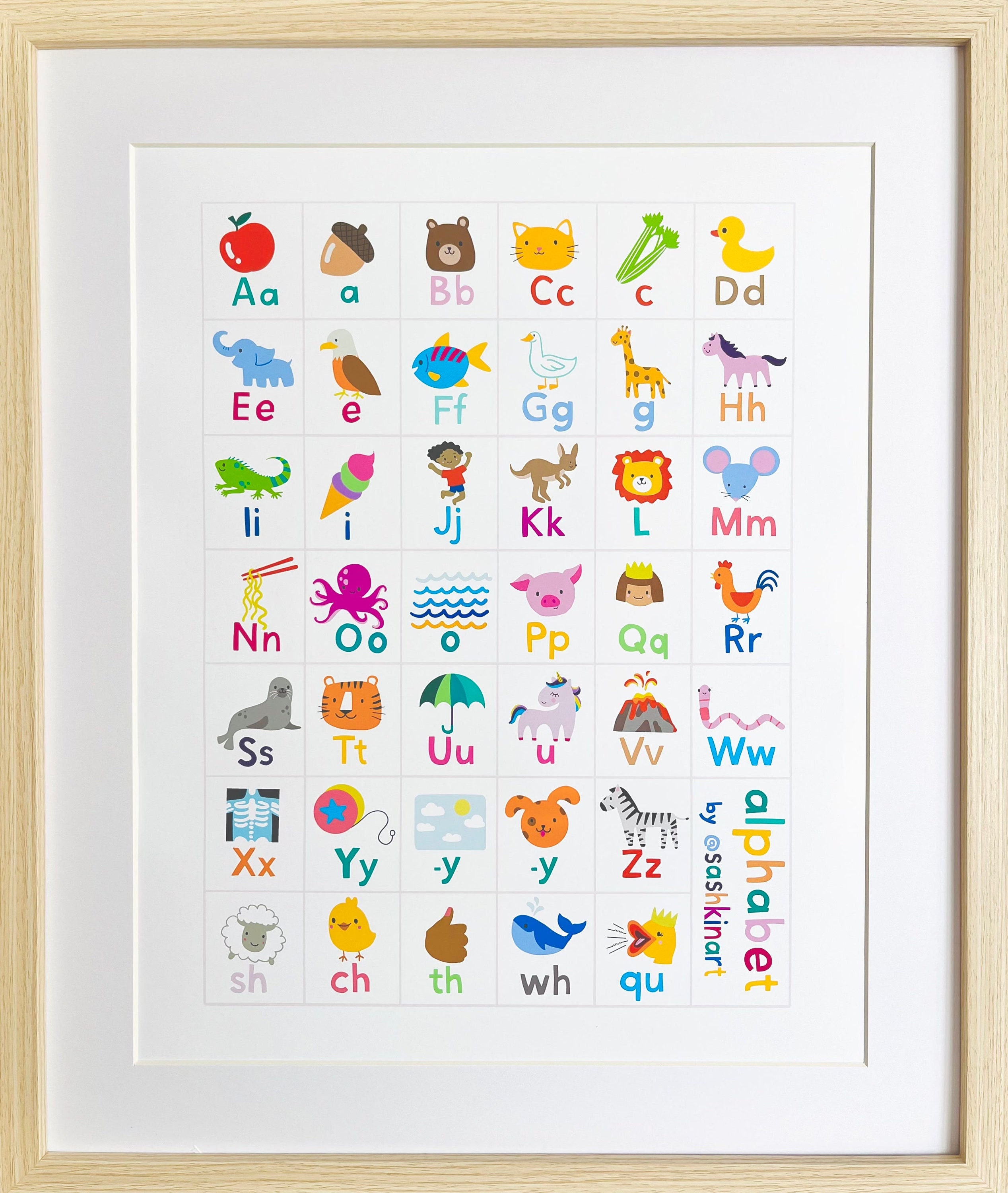 Alphabet Art Print 16x20 - Etsy