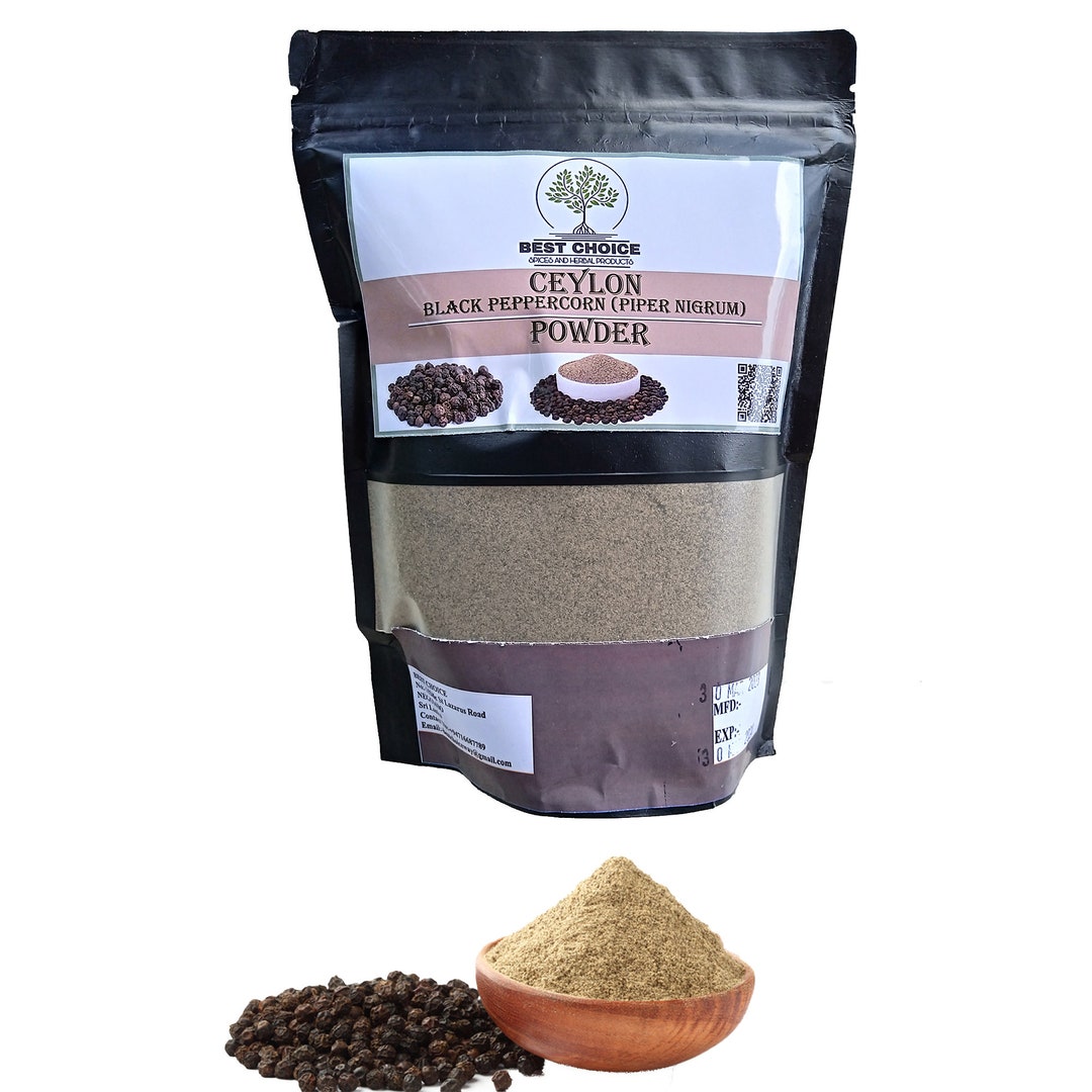 Premium Organic Ceylon Black Pepper (piper Nigrum) Powder - Etsy