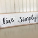 Live Simply Wooden Signed Hand Painted Sign White and - Etsy