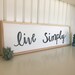 Live Simply Wooden Signed Hand Painted Sign White and - Etsy
