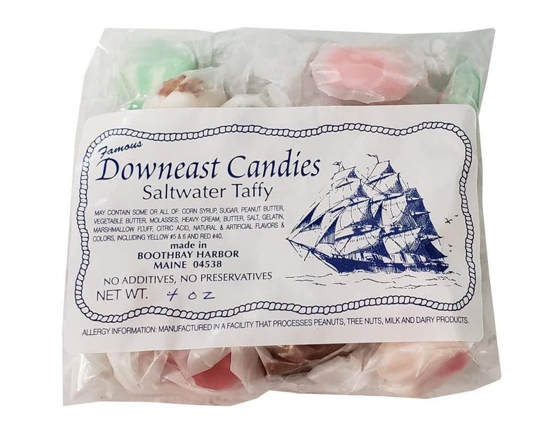Maine Salt Water Taffy: Assorted Flavors, Made in Boothbay Harbor ...