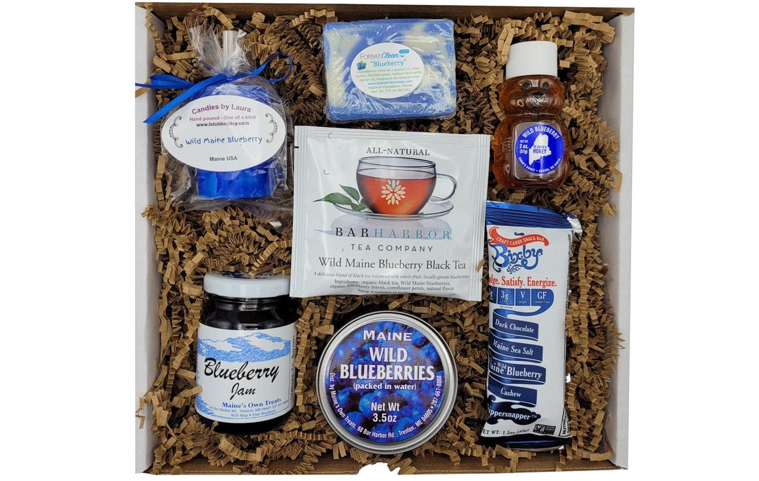 Wild Maine Blueberry Gift Box: Jam, Chocolate, Candle & More - Etsy