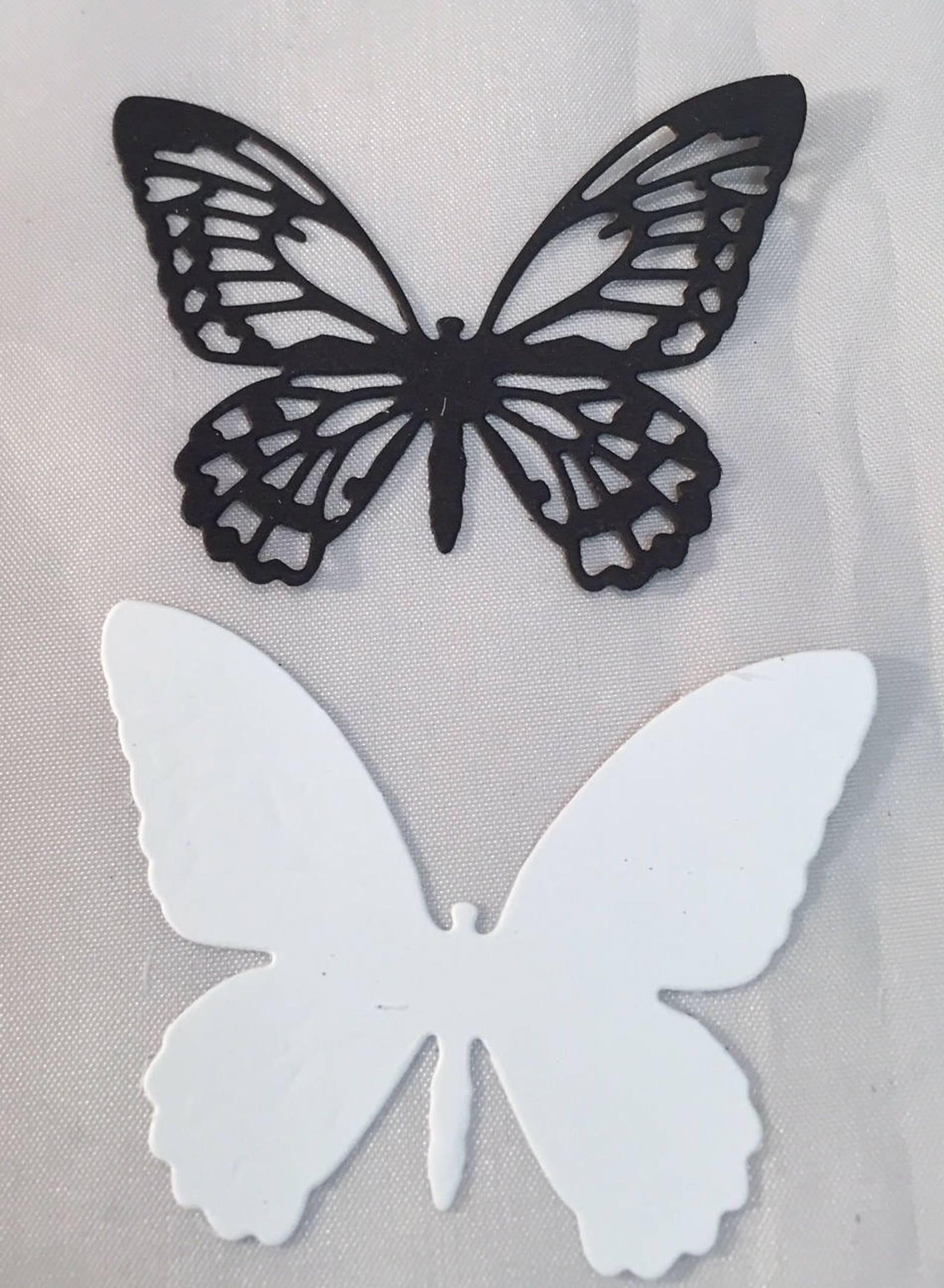 Tim Holtz Die Cuts * Mini Detailed Butterflies* White Butterfly With ...