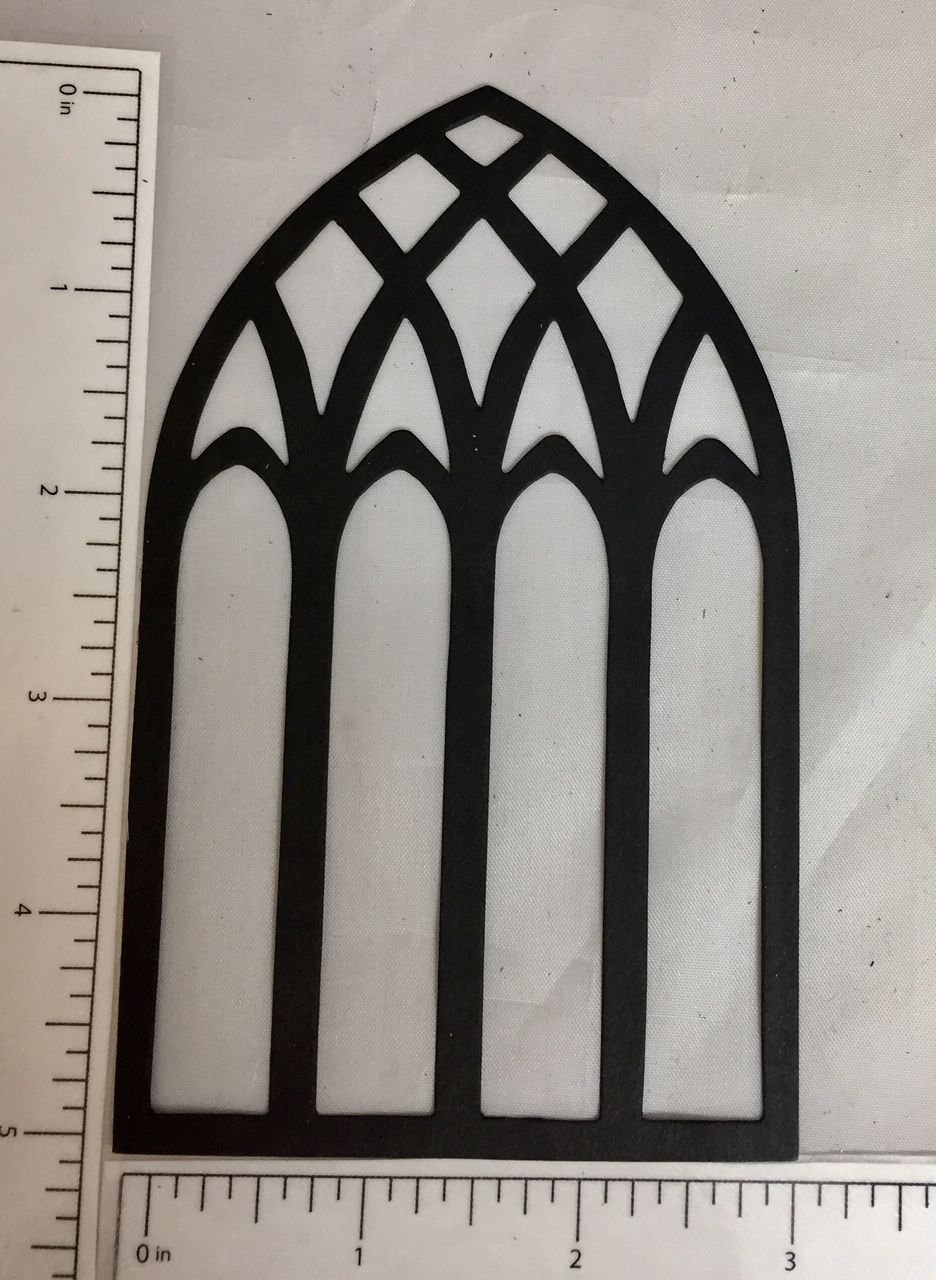 Tim Holtz Die Cuts * Cathedral Window * Set of Twelve * Black or White ...