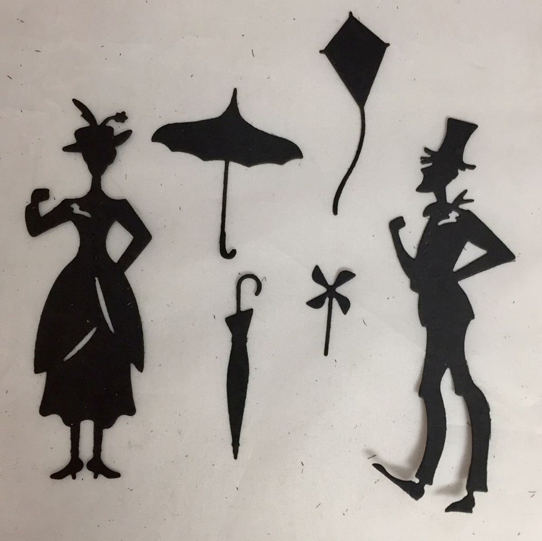 Tim Holtz Die Cuts * the Park * Six Sets * Black or White Cardstock ...