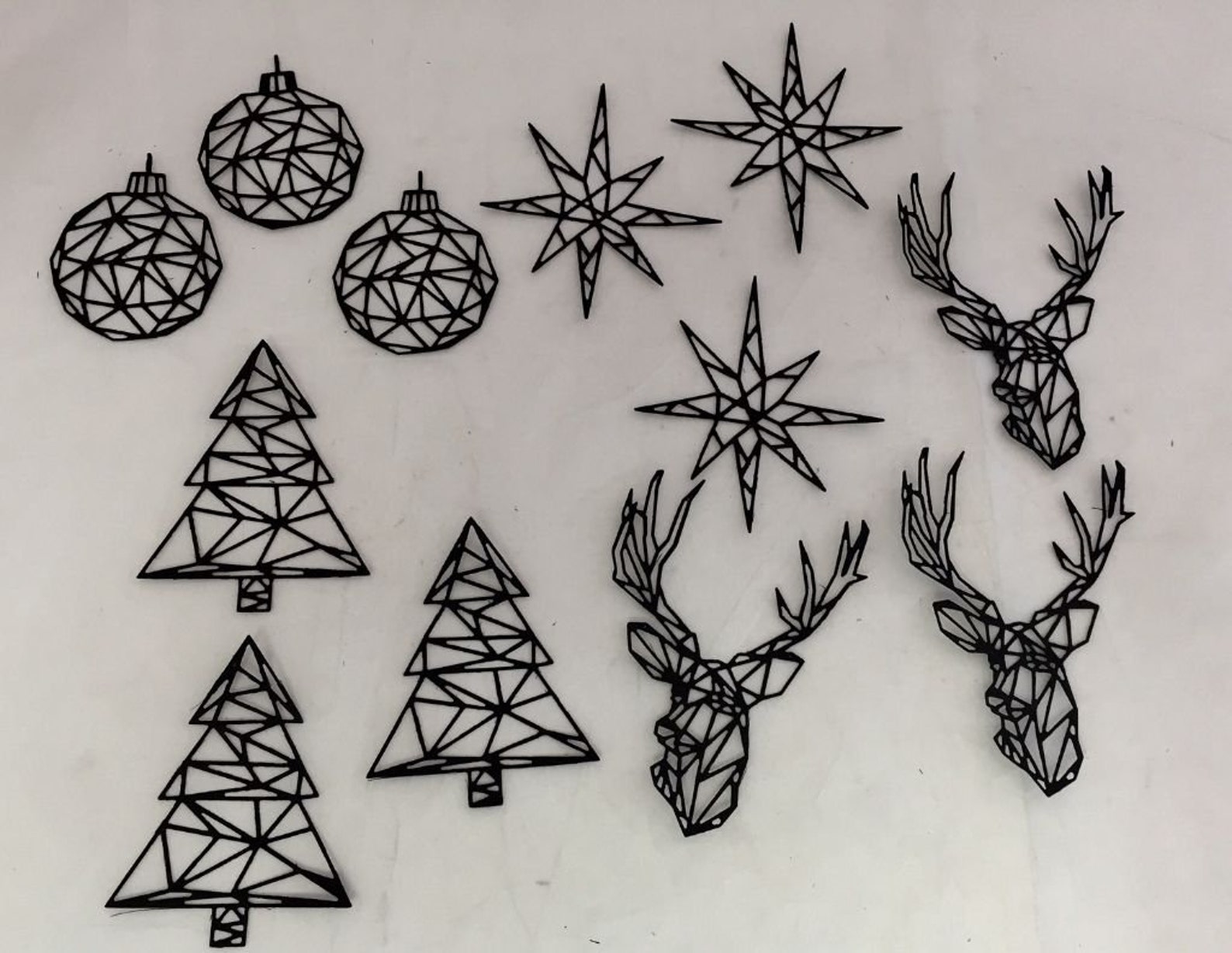 Tim Holtz Christmas Die Cuts Geo Christmas Christmas Tree - Etsy