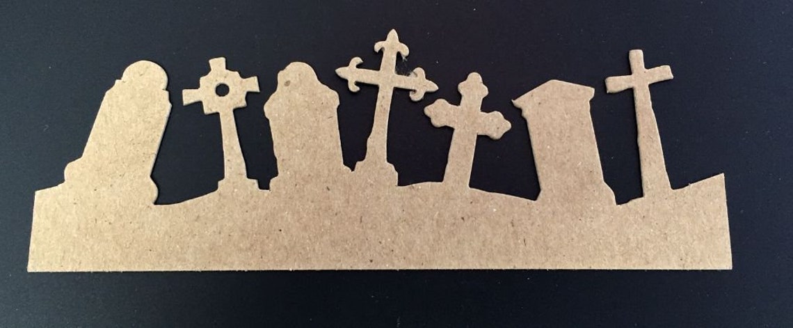 Tim Holtz Halloween Die Cuts Graveyard White or Black | Etsy