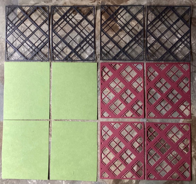 Tim Holtz Die Cuts Layered Plaid Four Sets Elegant Plaid - Etsy