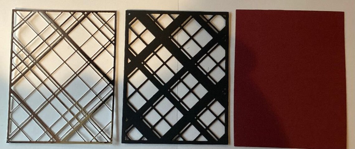 Tim Holtz Die Cuts Layered Plaid Four Sets Elegant Plaid - Etsy