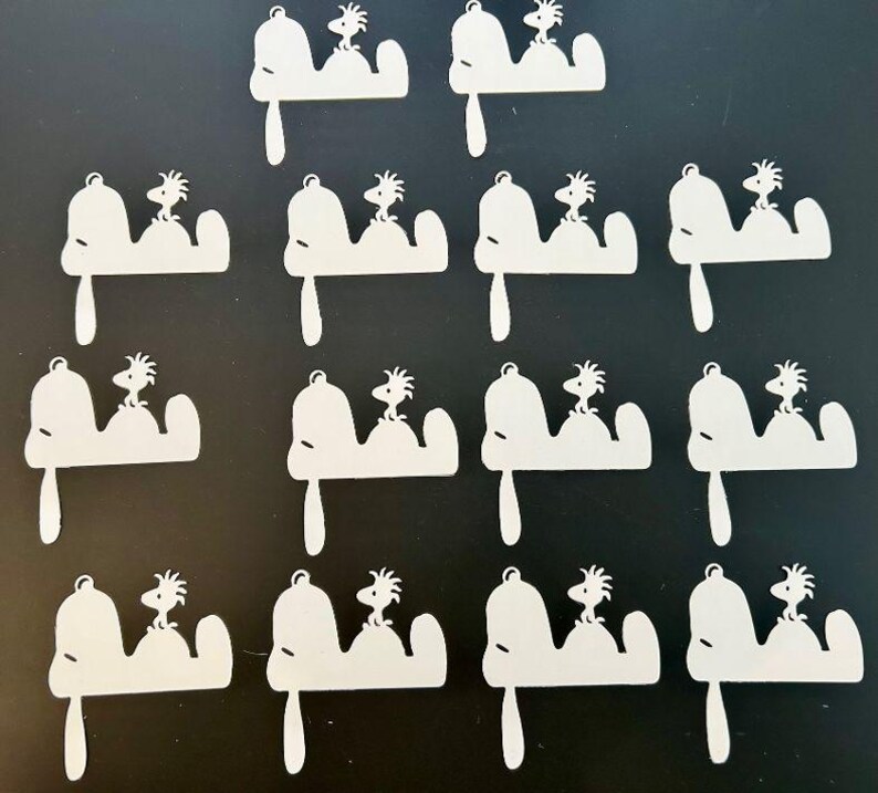 Snoopy and Woodstock Die Cuts * Set of 14 * White Cardstock * Fun for ...