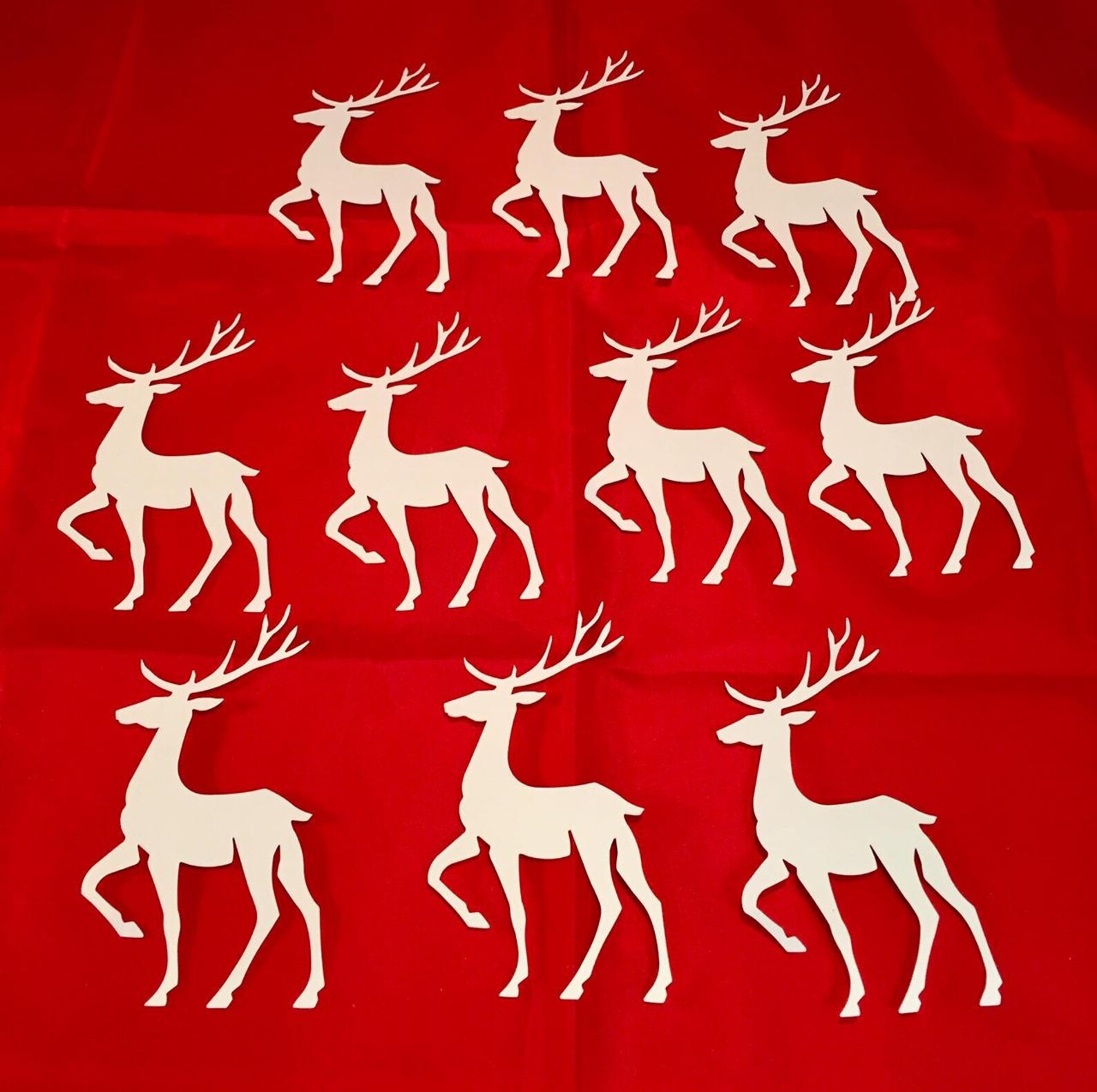 Tim Holtz Die Cuts Prancing Deer Set of Ten Sizzix 660033 | Etsy