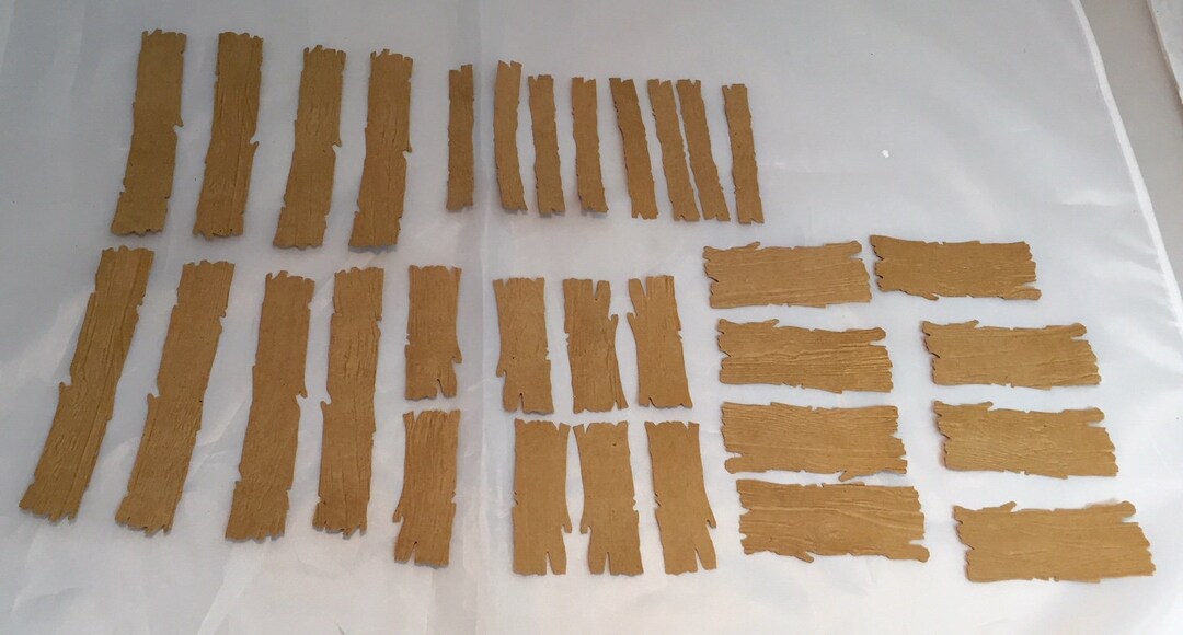 Tim Holtz Die Cuts * Embossed Planks * Four Designs * 8 of Each Design ...