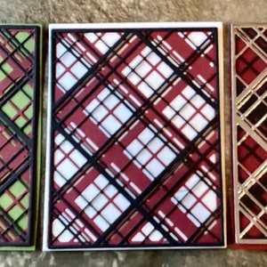 Tim Holtz Die Cuts * Layered Plaid * Four Sets * Elegant Plaid Design ...