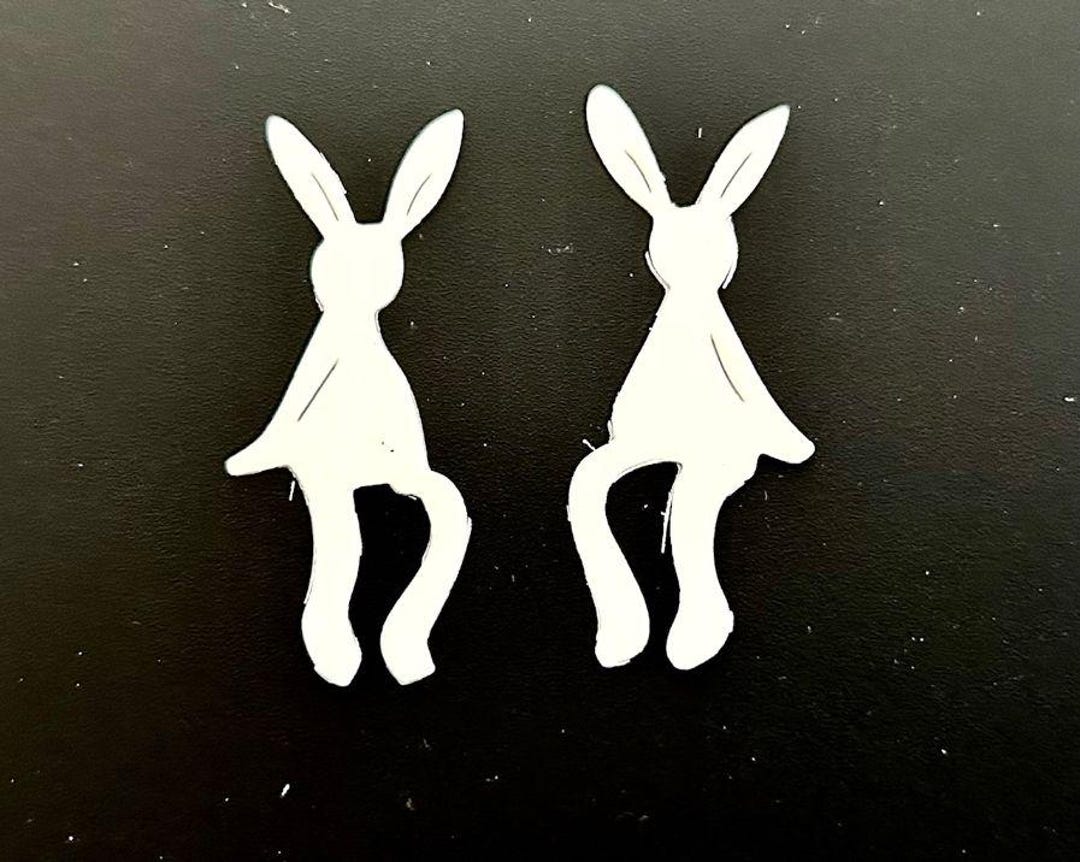 Easter Die Cuts * Sitting Bunnies * Eighteen Sets * White or Kraft ...